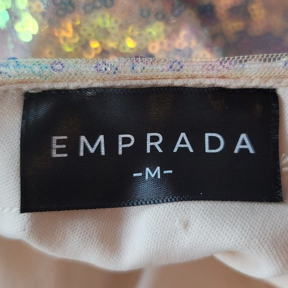 Emprada | Dresses | Nwt Emprada Vanessa Opal White Multi Off Shoulder ...